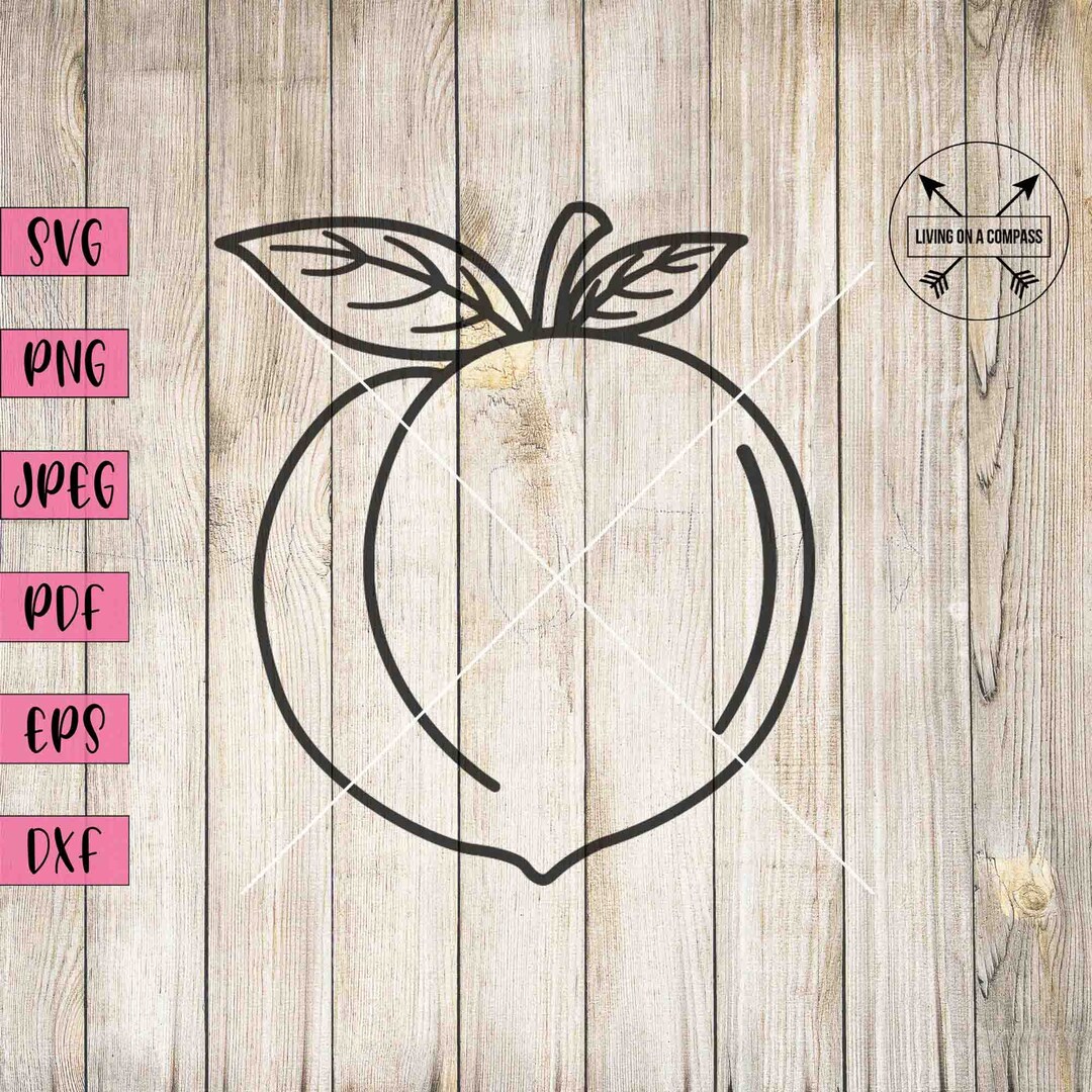 Peach Svg, Peach Clipart, Apricot Svg, Fruit Svg, Fruit Png, Fruit ...
