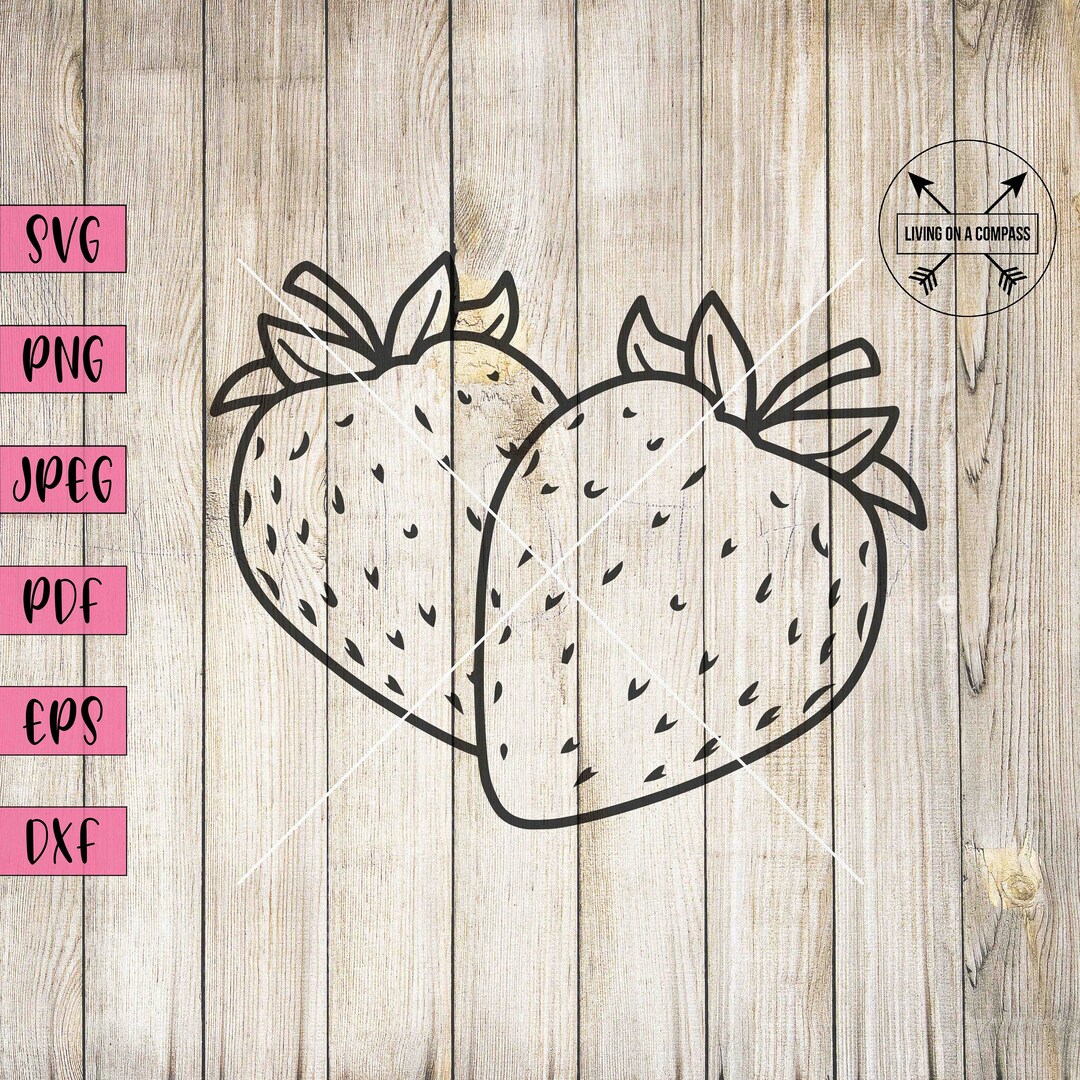 Strawberry Svg, Fruit Svg, Fruit Clipart, Fruit Wall Art, Fruit Art ...