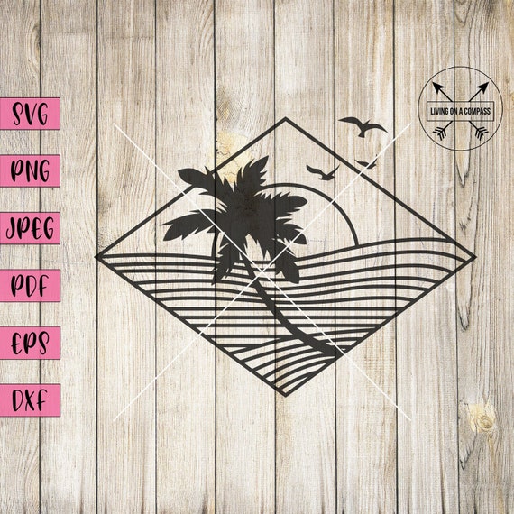 Beach Svg Beach Decor Sunset Svg Beach Sign Sunset Svg - Etsy