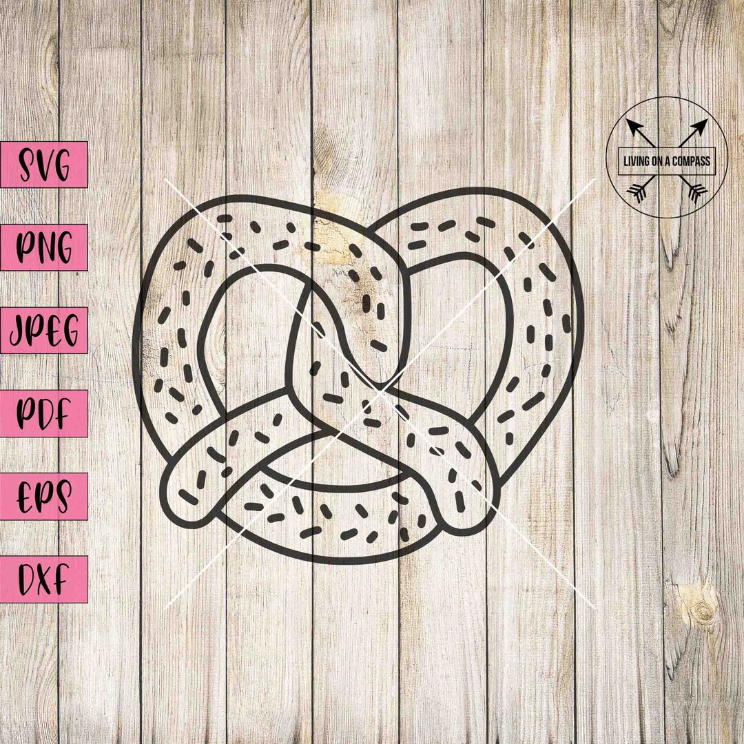 Pretzel Svg, Pretzel Png, Soft Pretzel Clipart, Pretzel Cut File ...