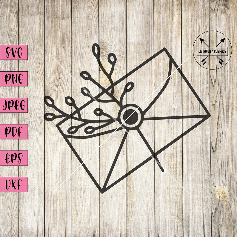 Lettera svg, lettere svg, busta svg, lettere floreali, busta di nozze ...
