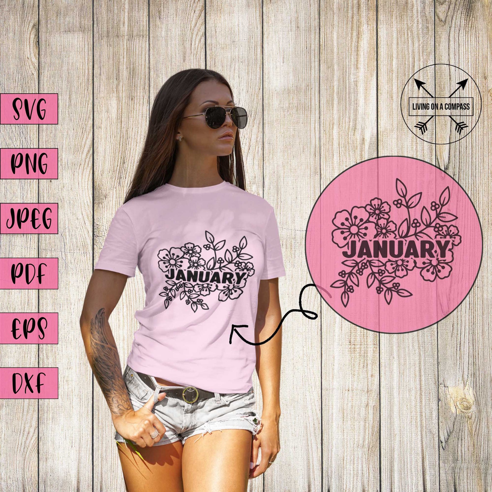 January Svg, January Clipart, Word Art Svg, T-shirt Design Svg ...