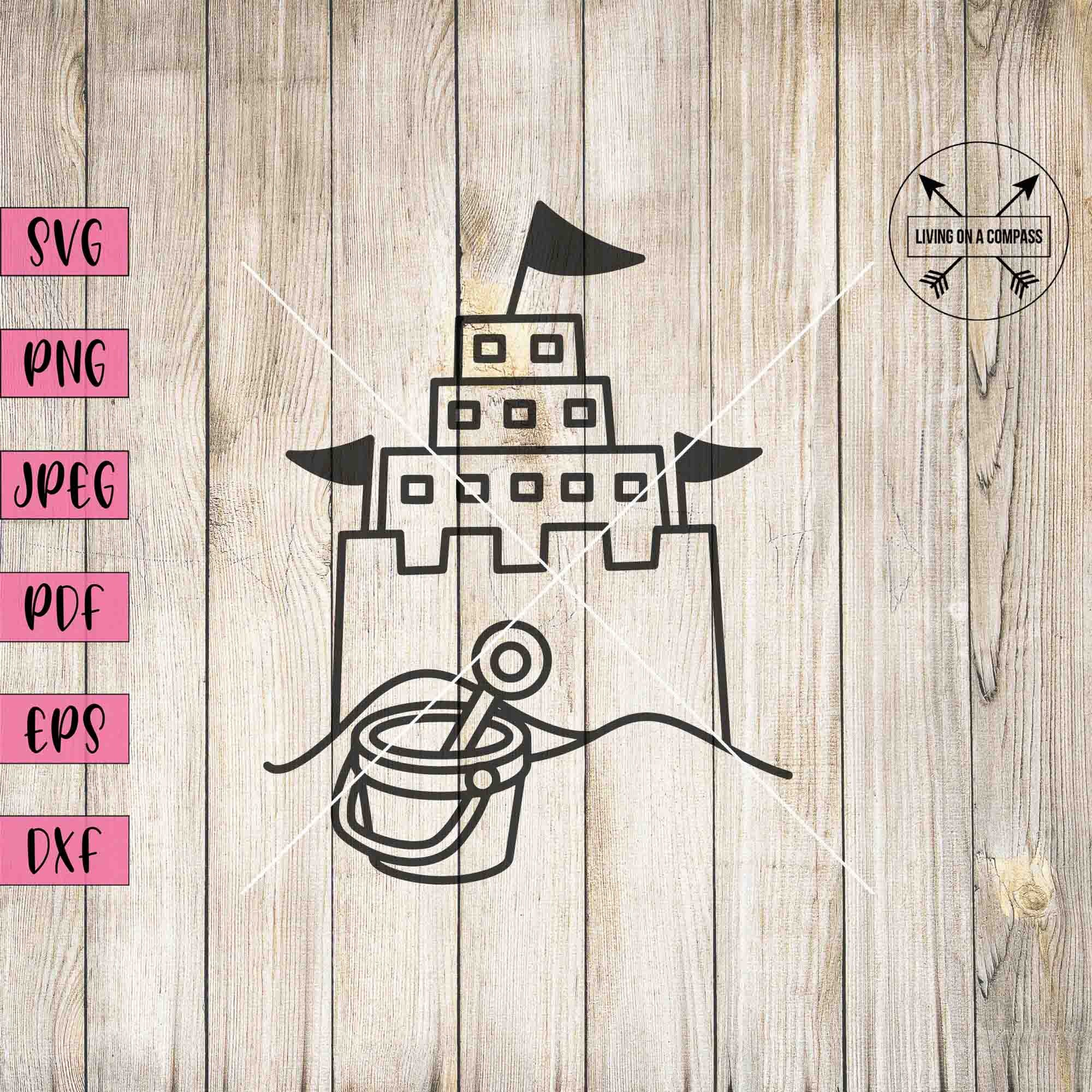 Sand Castle Svg, Sand Castle Clip Art, Beach Svg, Beach Clipart, Beach ...