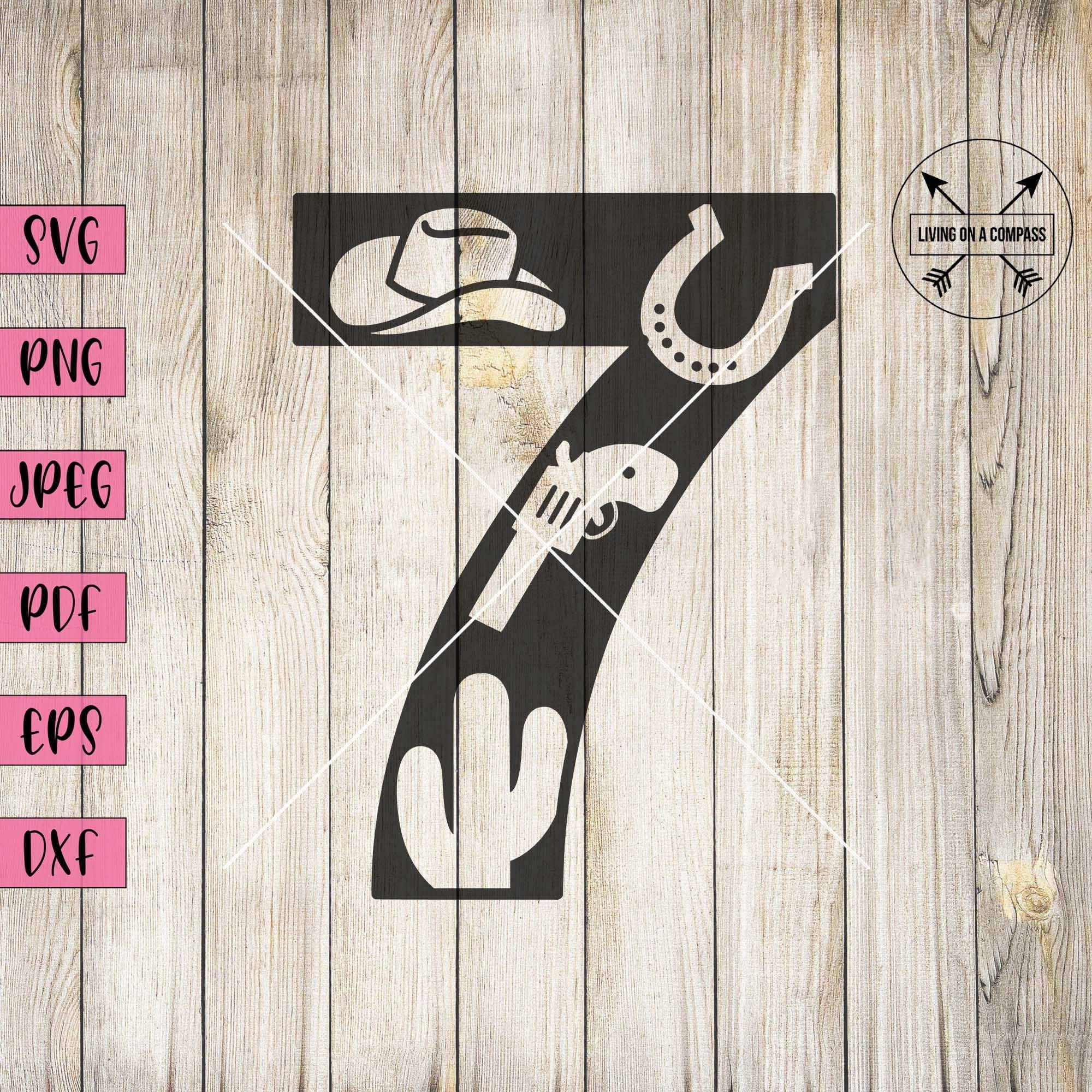 Cowboy Number 7 Svg Cowboy Digital Download Print Sheriff - Etsy