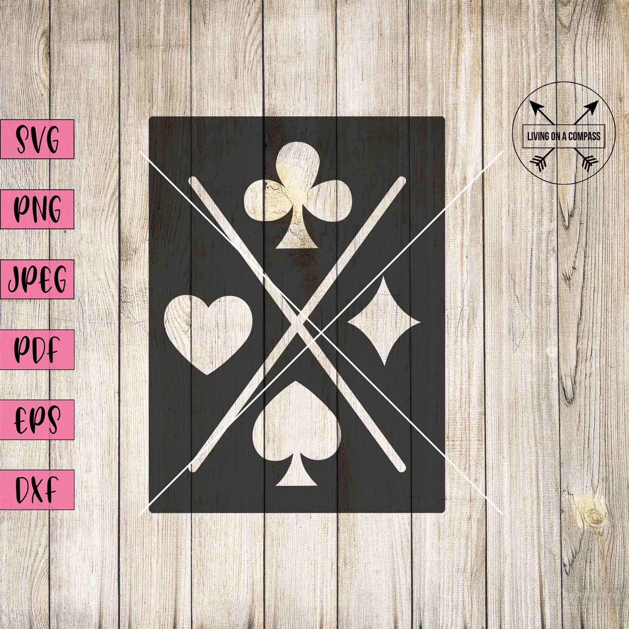 Playing Cards Svg, Playing Cards Clipart, Casino Svg, Casino Sign ...