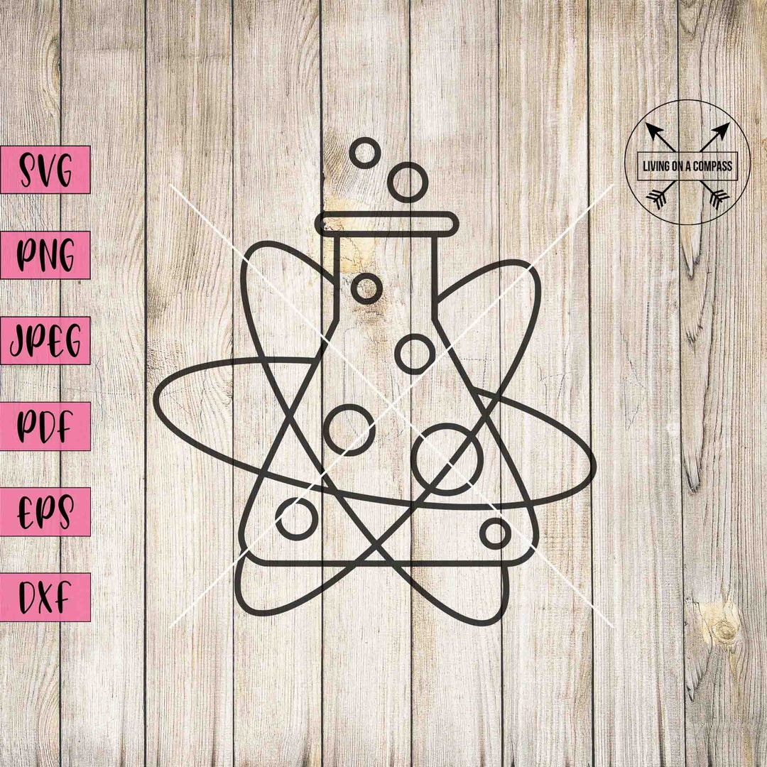 Erlenmeyer Flask Svg, Atom Svg, Atom Png, Science Svg, Science ...
