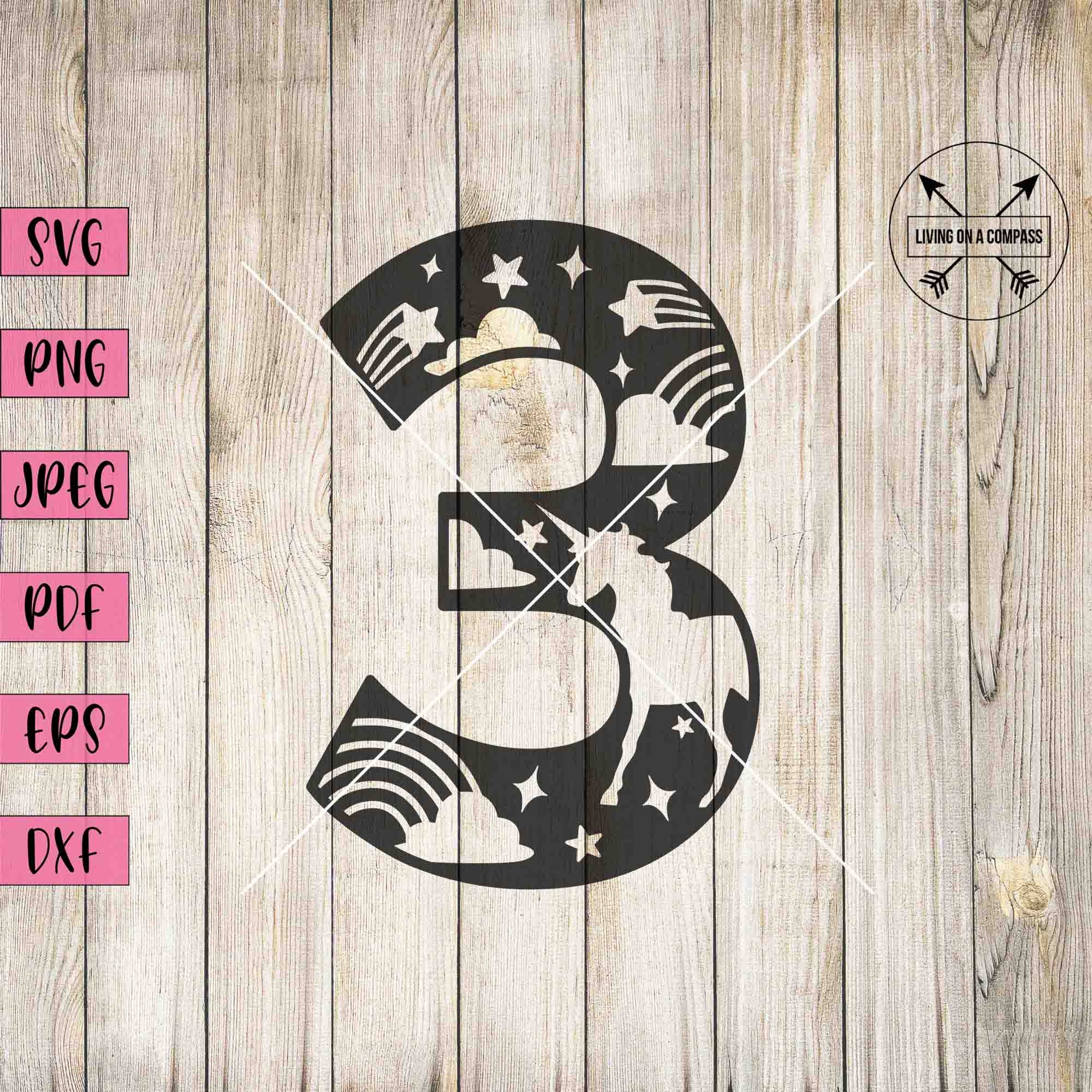 Number 3 Svg, Number 3 Cake Topper, Number Clipart, Numbers Svg ...