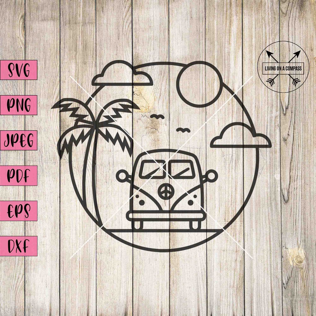 Van Svg, Vacation Svg, Vacation Stickers, Summer Svg, Summer Clipart ...
