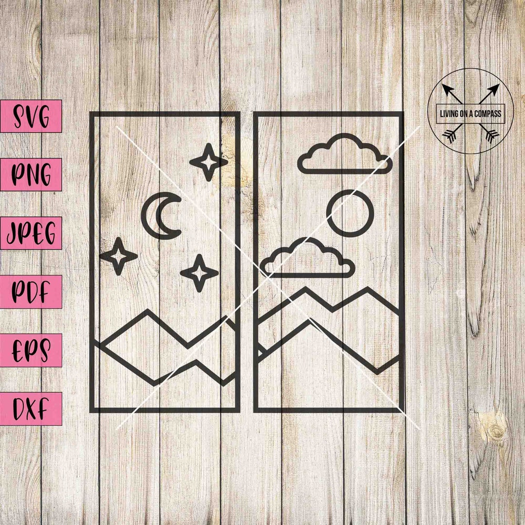 Sun and Moon Svg, Day and Night, Sun and Moon Wall Art, Sun Print, Sun ...
