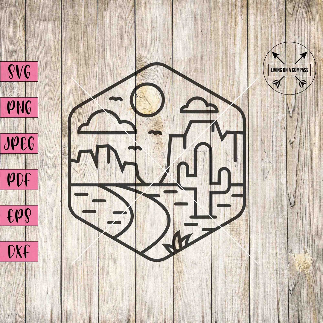 Canyon Svg, Desert Svg, Desert Decal, Grand Canyon Svg, Canyon Png ...