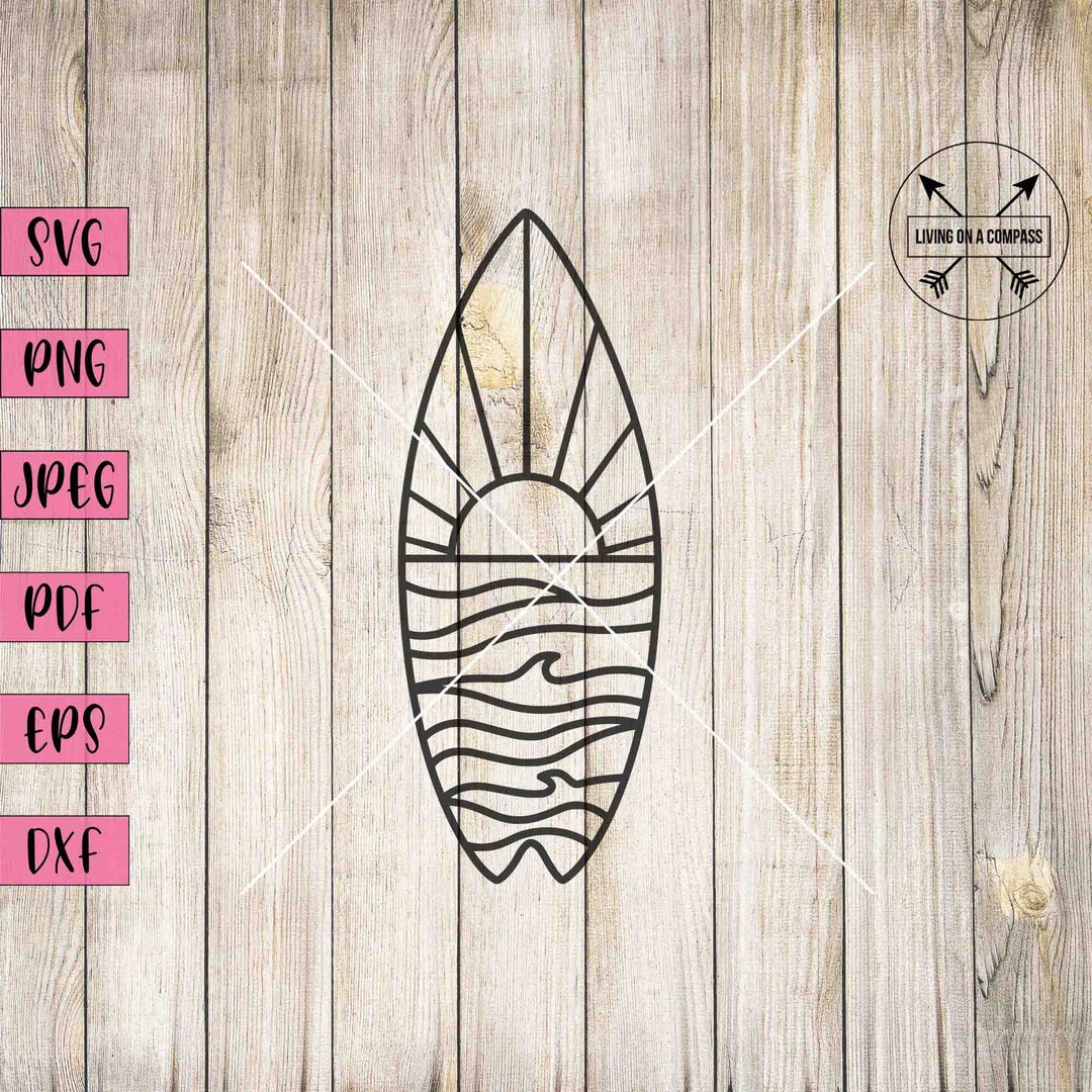 Surfboard Svg, Surfboard Clipart, Surfboard Wall Art, Surfboard Print ...