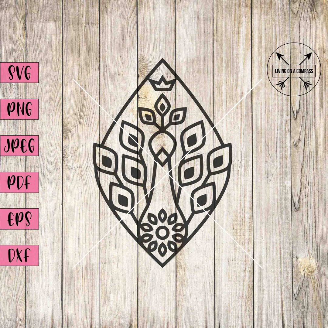 Peacock Svg, Peacock Png, Peacock Cut File, Geometric Peacock, Lineart ...