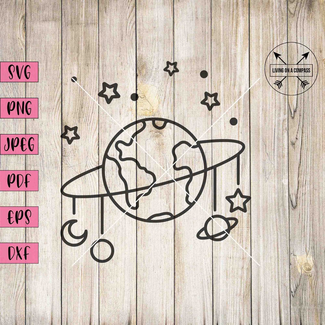 Planet Svg, Earth Svg, Planet Earth, Planet Prints, Solar System Wall ...