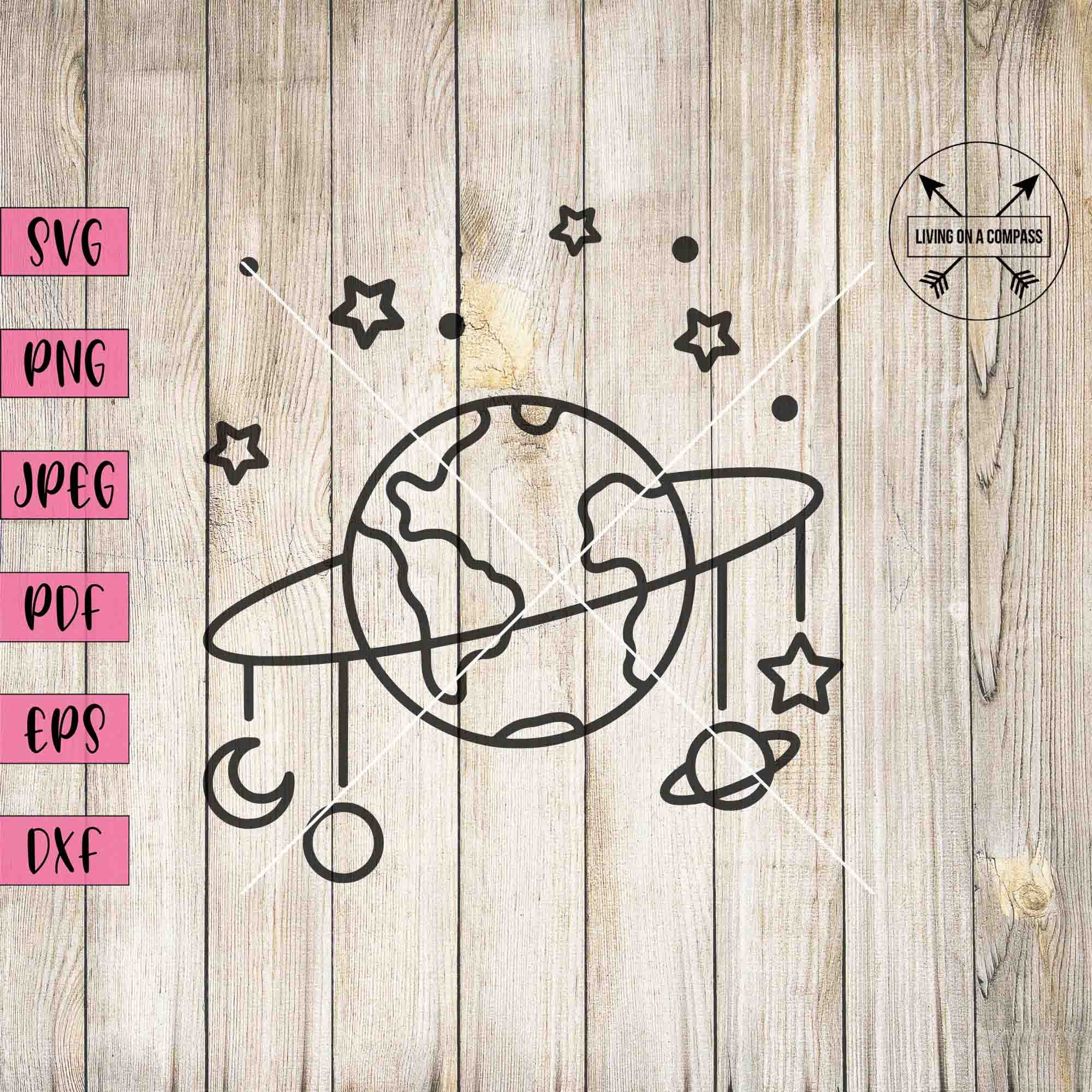 Planet Svg, Earth Svg, Planet Earth, Planet Prints, Solar System Wall ...