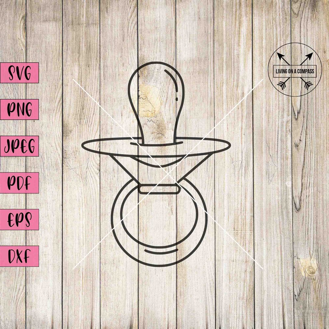 Pacifier Svg, Baby Shower Svg, Gender Reveal, Baby Clipart, Pacifier ...