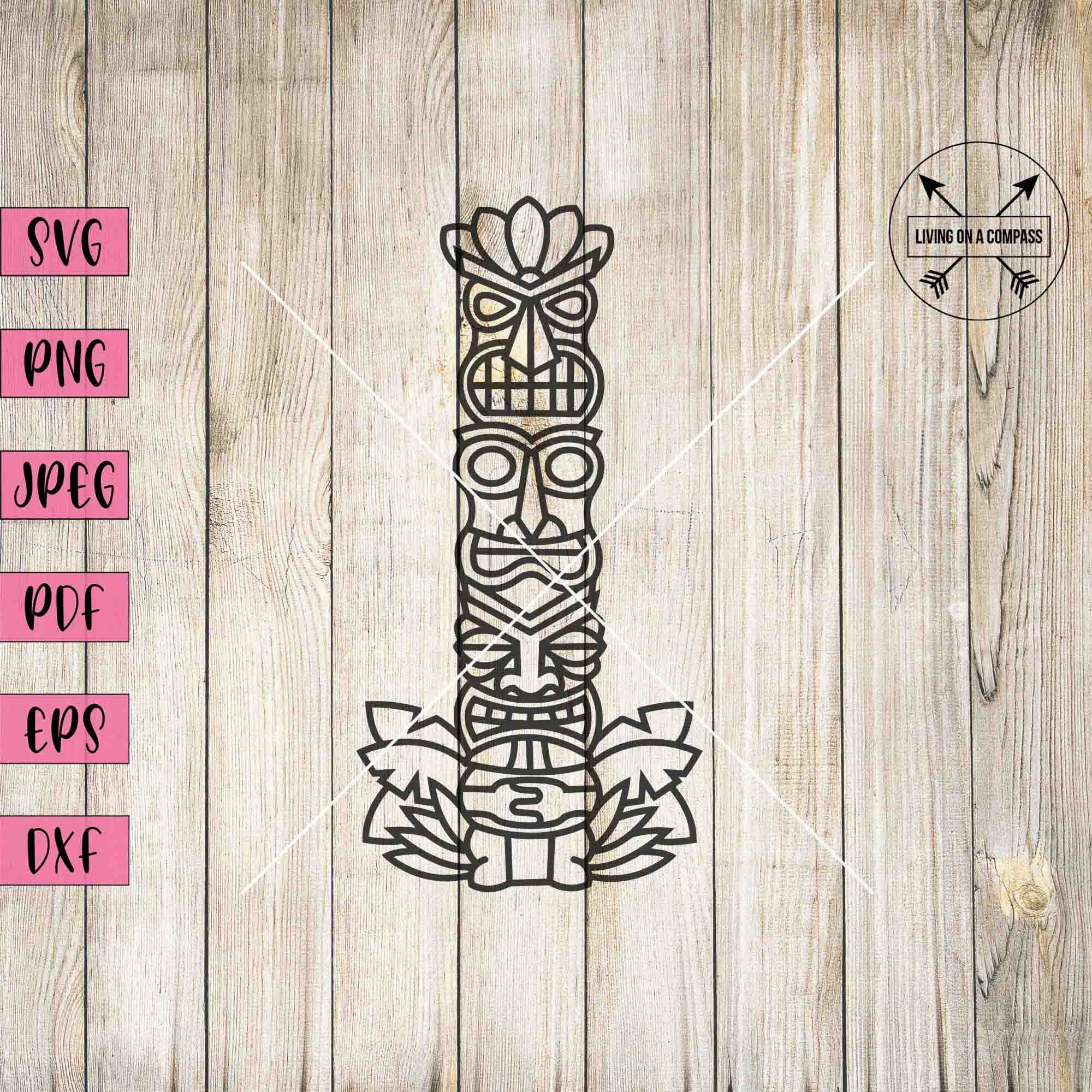Tiki Pole Svg Tiki Svg Tiki Statue Tiki Bar Decor Tiki Bar - Etsy