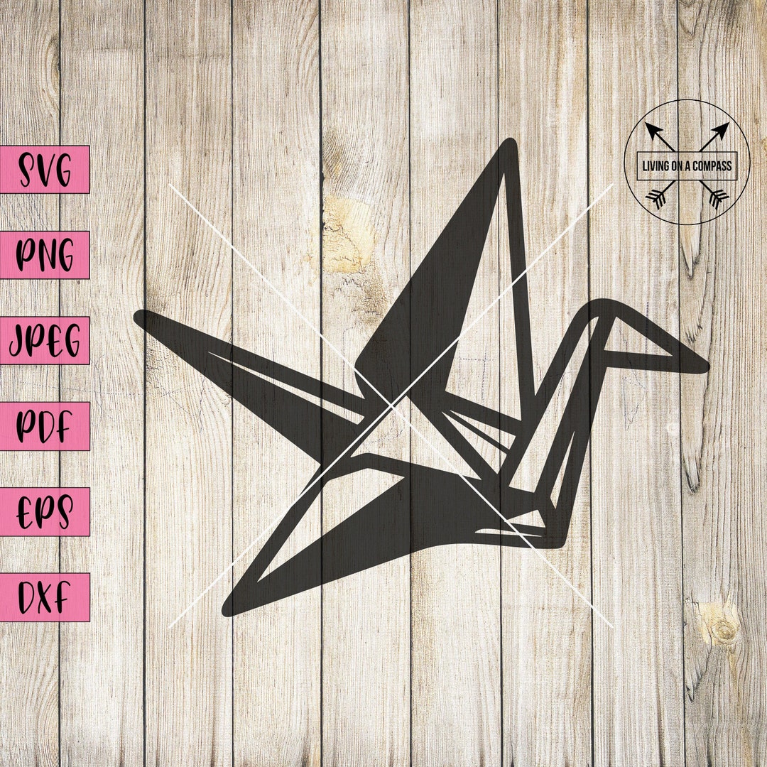 Paper Crane Svg, Origami Pattern, Origami Invitations, Bird Svg, Bird ...