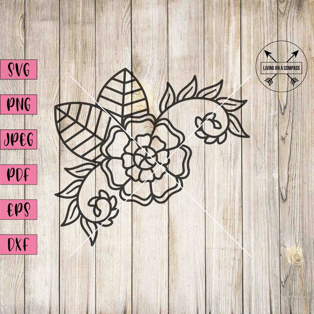 Flower Corner Svg, Floral Corner Svg, Flower Border Svg, Floral Border ...