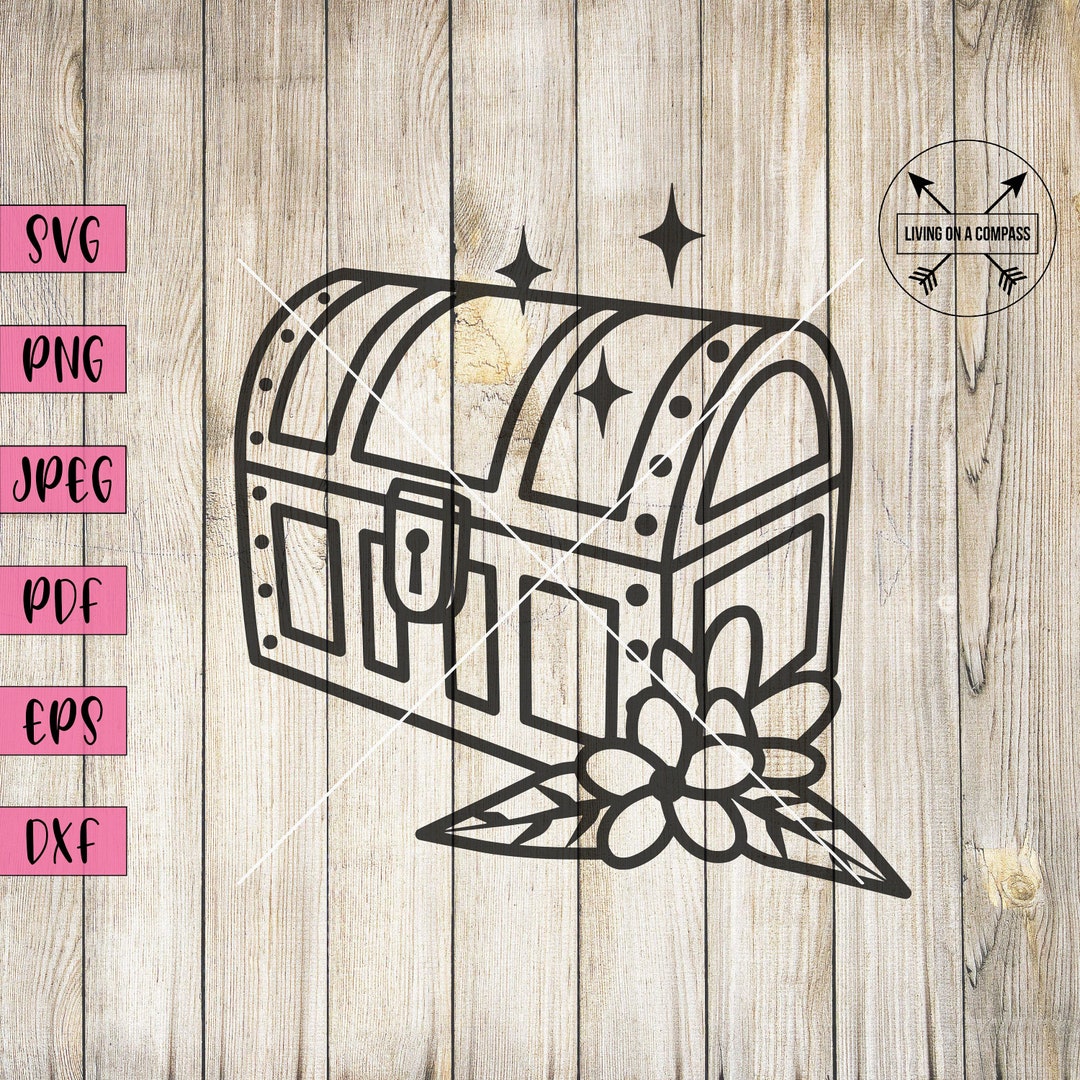 Treasure Chest Clipart, Box Svg, Pirate Treasure Chest, Pirate Party ...