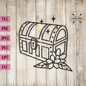 Treasure Chest Clipart Box Svg Pirate Treasure Chest Pirate - Etsy