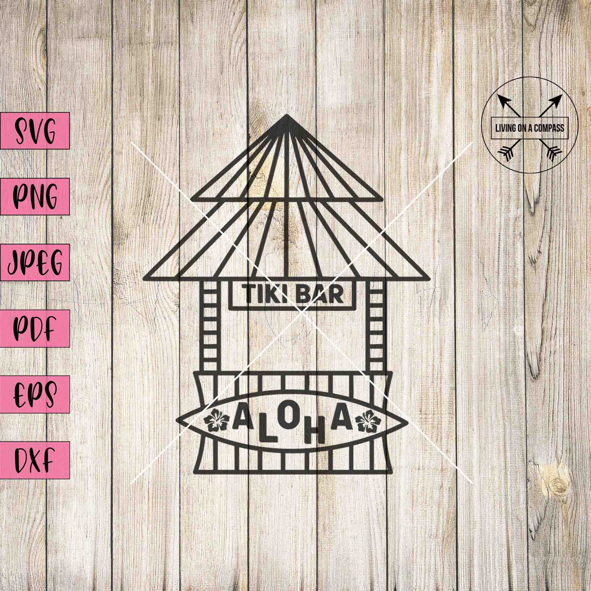 Tiki Bar Svg, Tiki Svg, Tiki Bar Decor, Tiki Bar Sign, Aloha Svg, Aloha ...