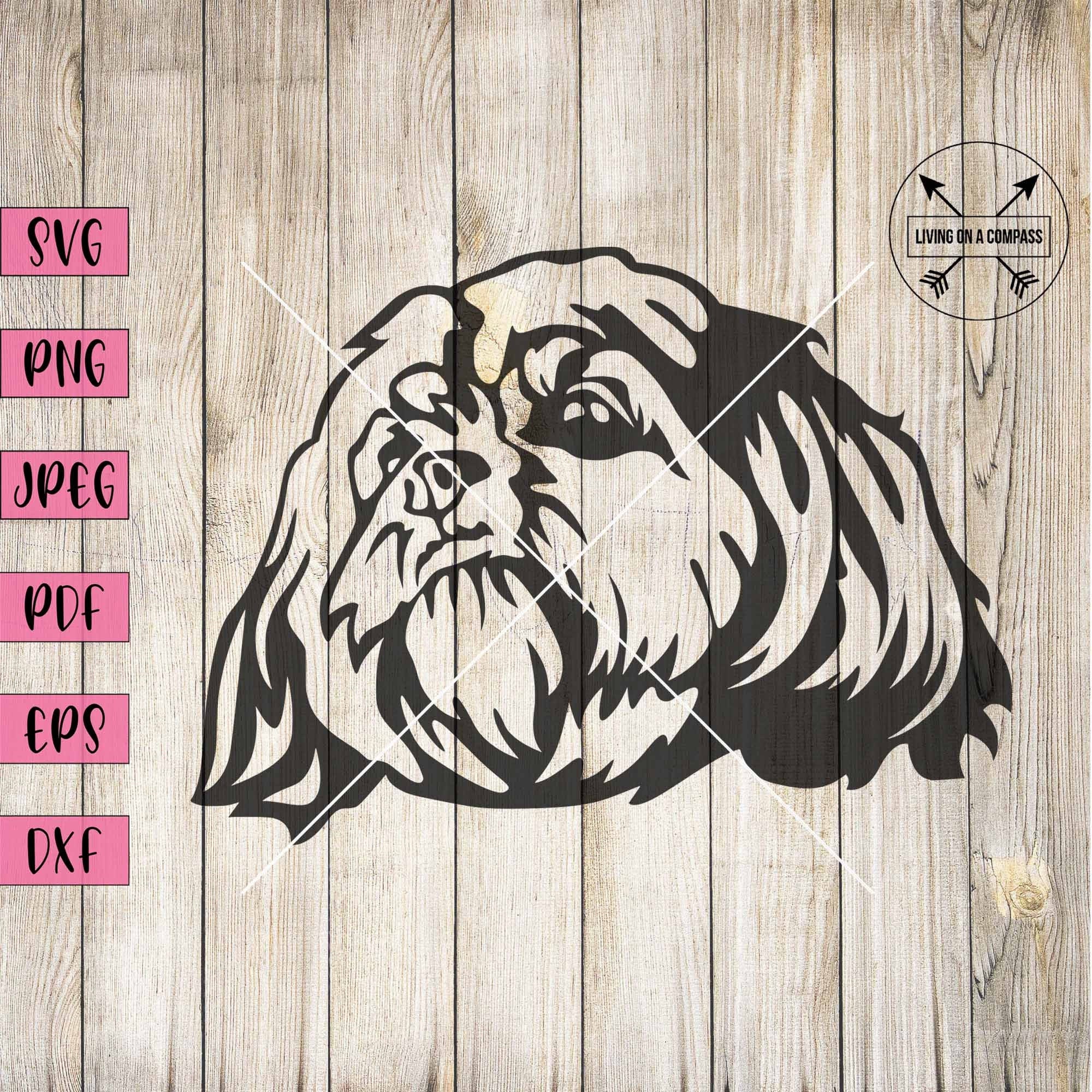 Maltese Shih Tzu Svg, Dog Svg, Dog Svg Files, Shih Tzu Art, Shih Tzu ...