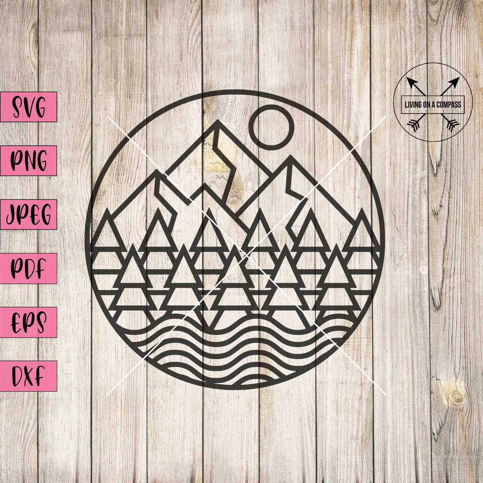 Forest Svg, Mountains Svg, Forest Clipart, Mountain Clipart, Adventure ...