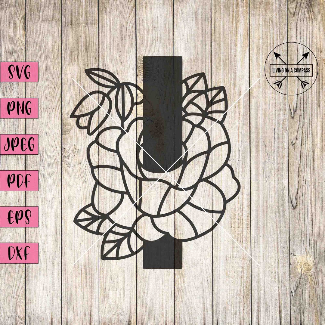 Floral Letter I Svg, Letter I Png, Letter I Printable, Letter I ...