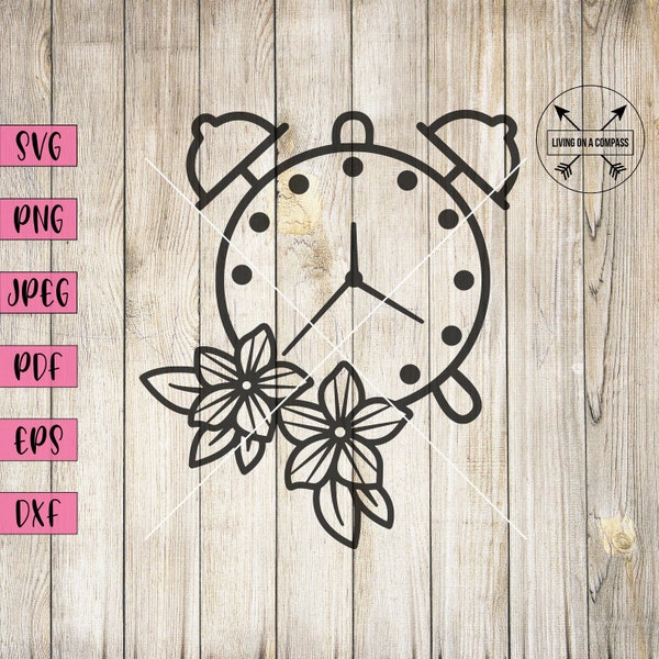 Clock Svg - Etsy