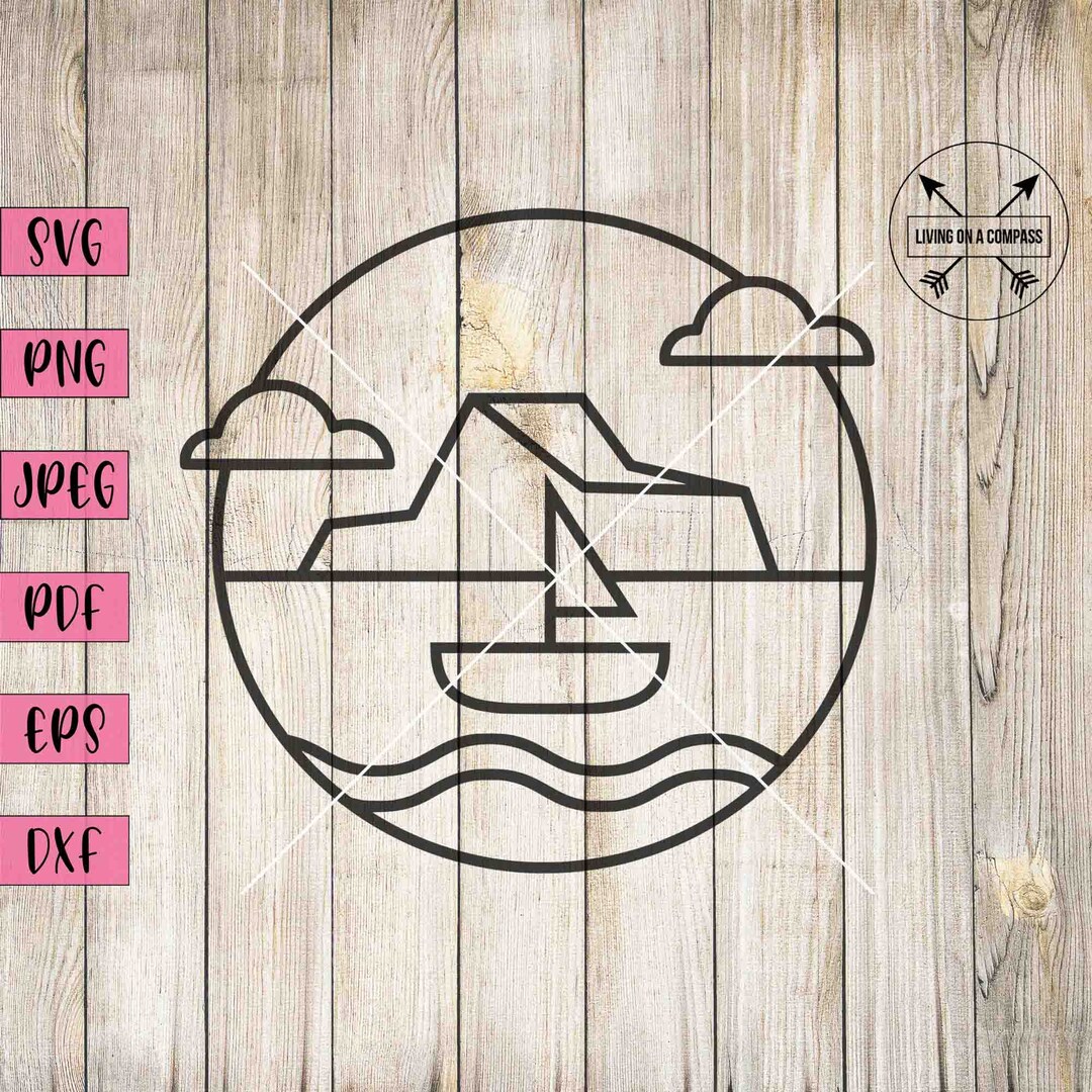 Sailboat Svg, Boat Decal Boat Decals, Nautical Svg, Nautical Png ...