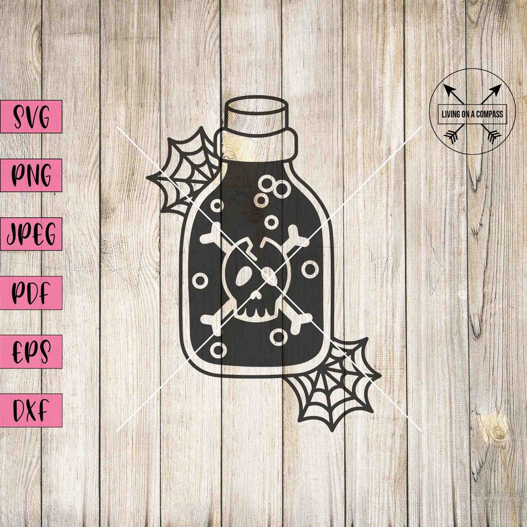 Poison Svg, Potion Svg, Poison Sign, Potion Clip Art, Skull Svg, Witchy ...