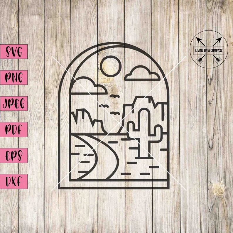 Desert Svg Canyon Svg Desert Road Desert Decal Grand - Etsy