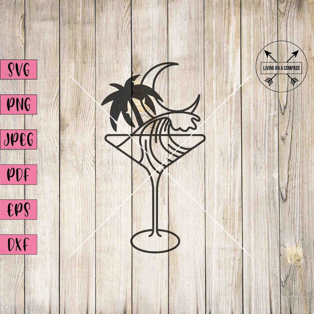 Tropical Drink Svg, Cocktail Png, Tropical Clipart, Summer Svg, Luau ...