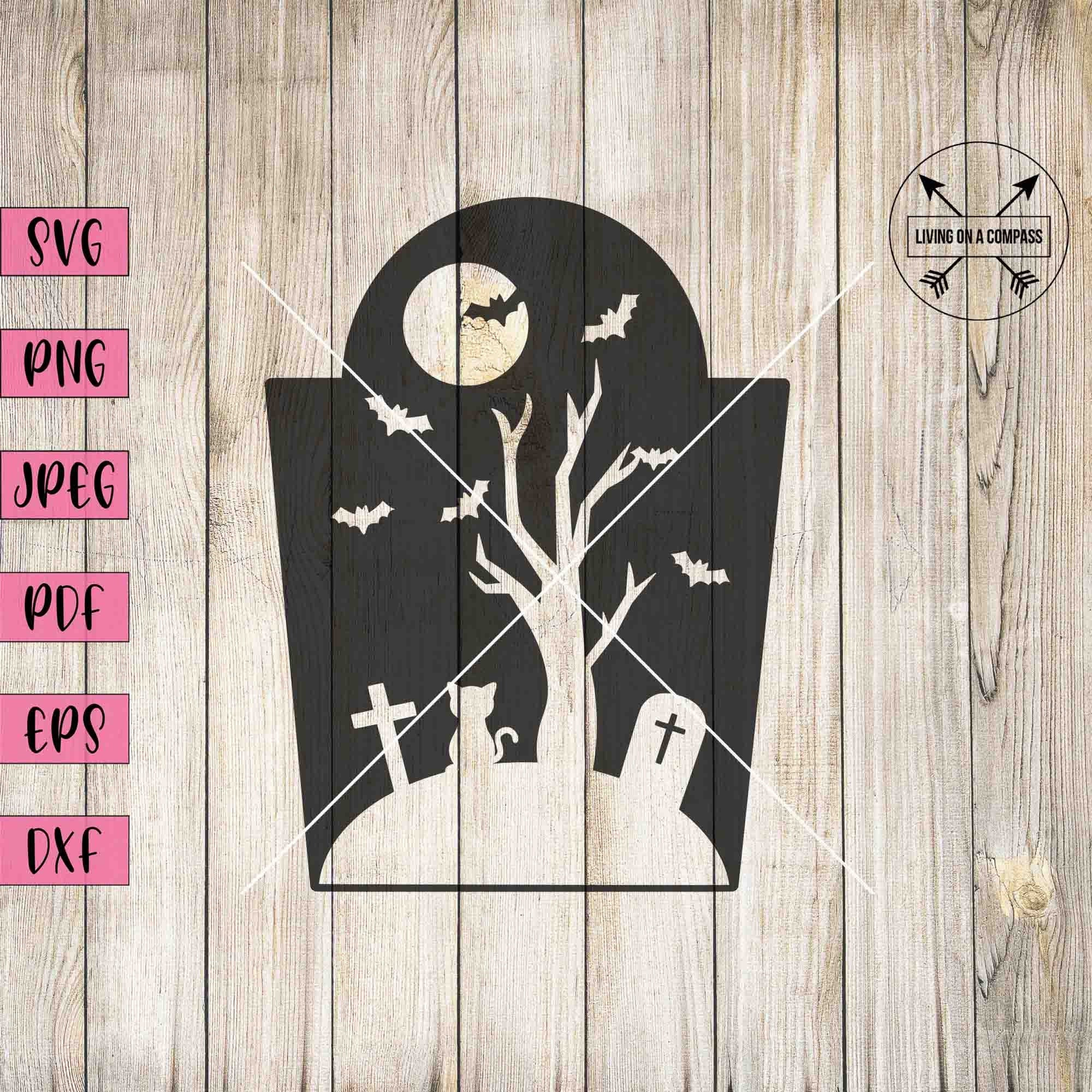 Graveyard Svg, Cemetery Decorations, Cemetery Svg, Cemetery Art ...