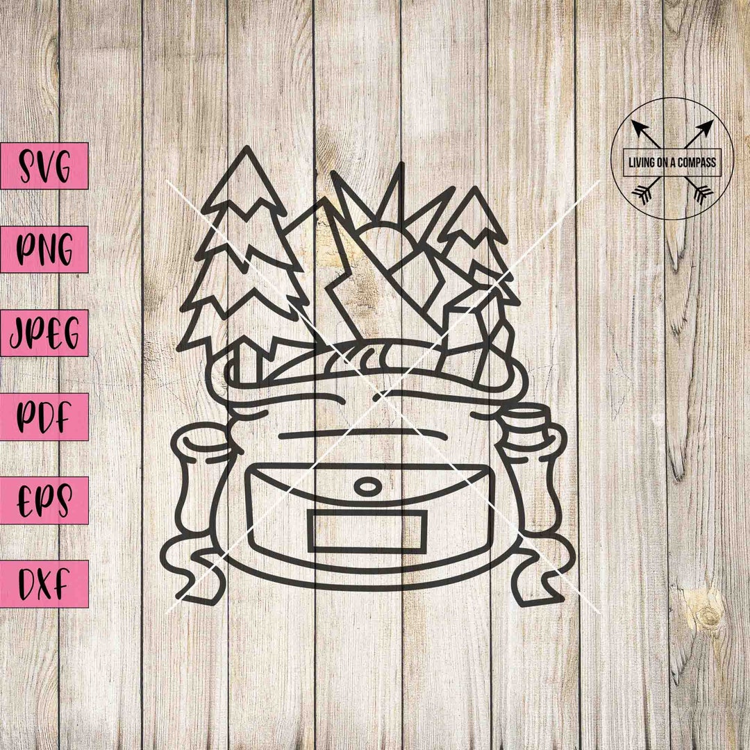 Backpack Svg, Camping Clip Art, Camping Decal, Rucksack Svg, Camping ...
