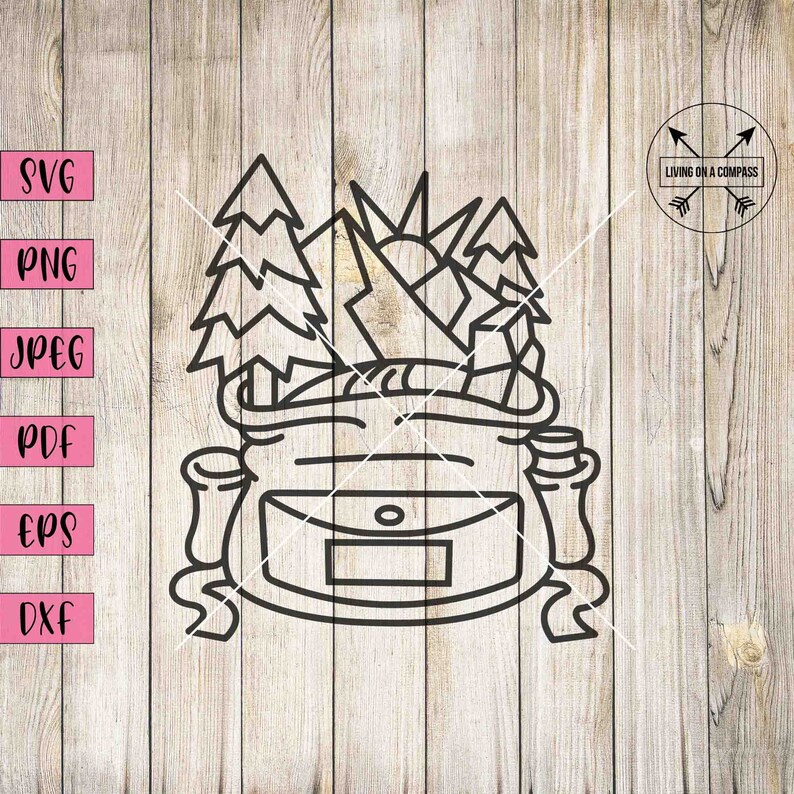 Backpack Svg Camping Clip Art Camping Decal Rucksack Svg - Etsy