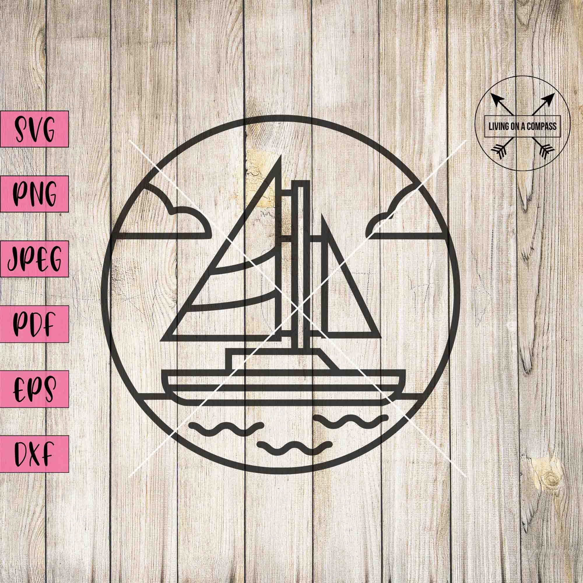 Sailboat Svg, Sail Boat Svg, Boat Decal, Boat Clipart, Nautical Svg ...