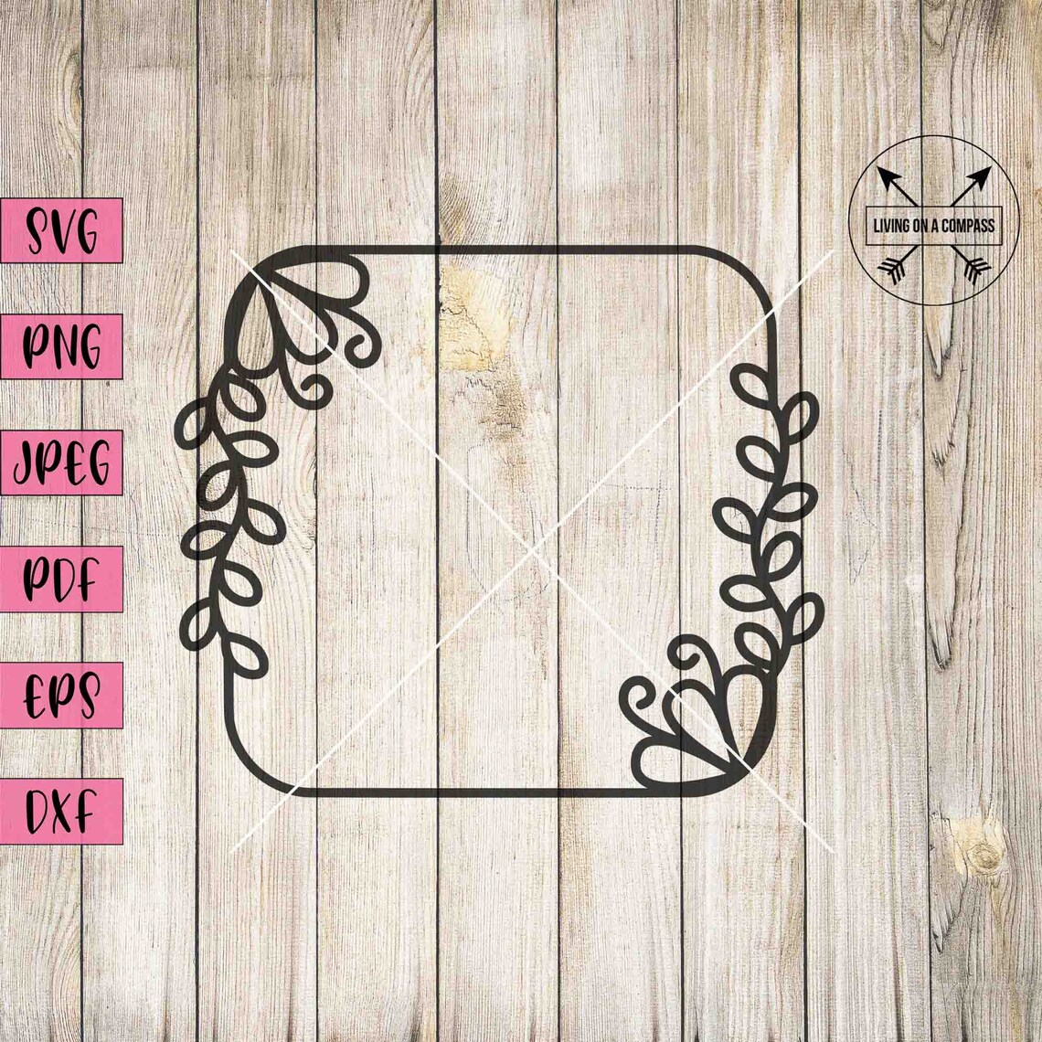 Square Frame Svg Floral Frame Svg Square Frame Clipart - Etsy UK