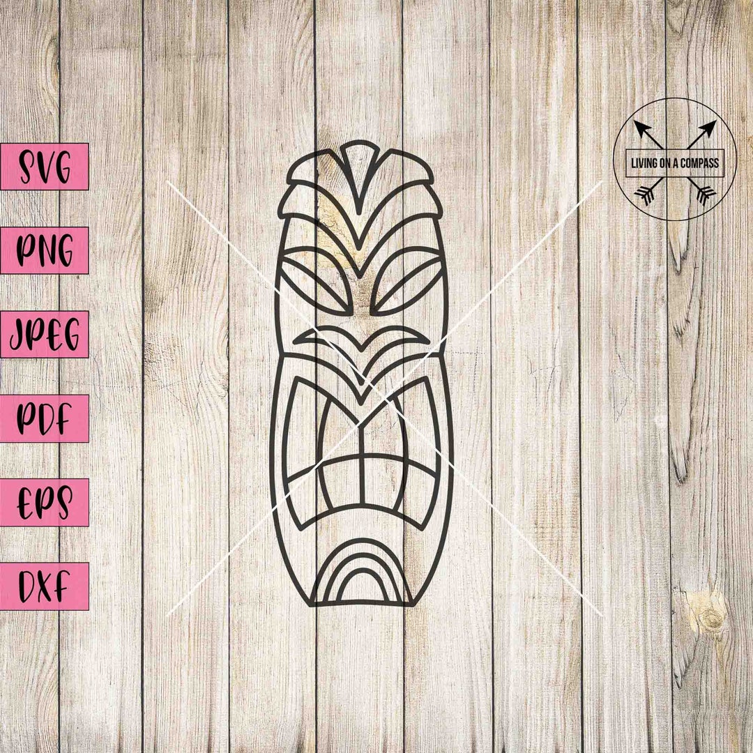 Tiki Svg, Tiki Statue, Tiki Bar Decor, Tiki Bar Sign, Luau Birthday ...