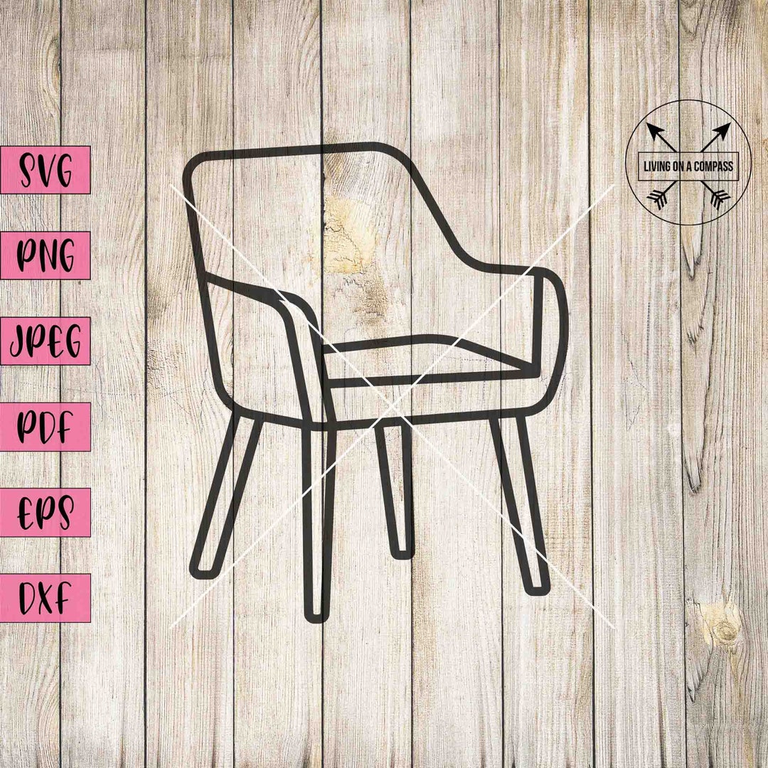 Chair Svg, Chair Png, Chair Clipart, Chair Cut File, Chair Vector ...