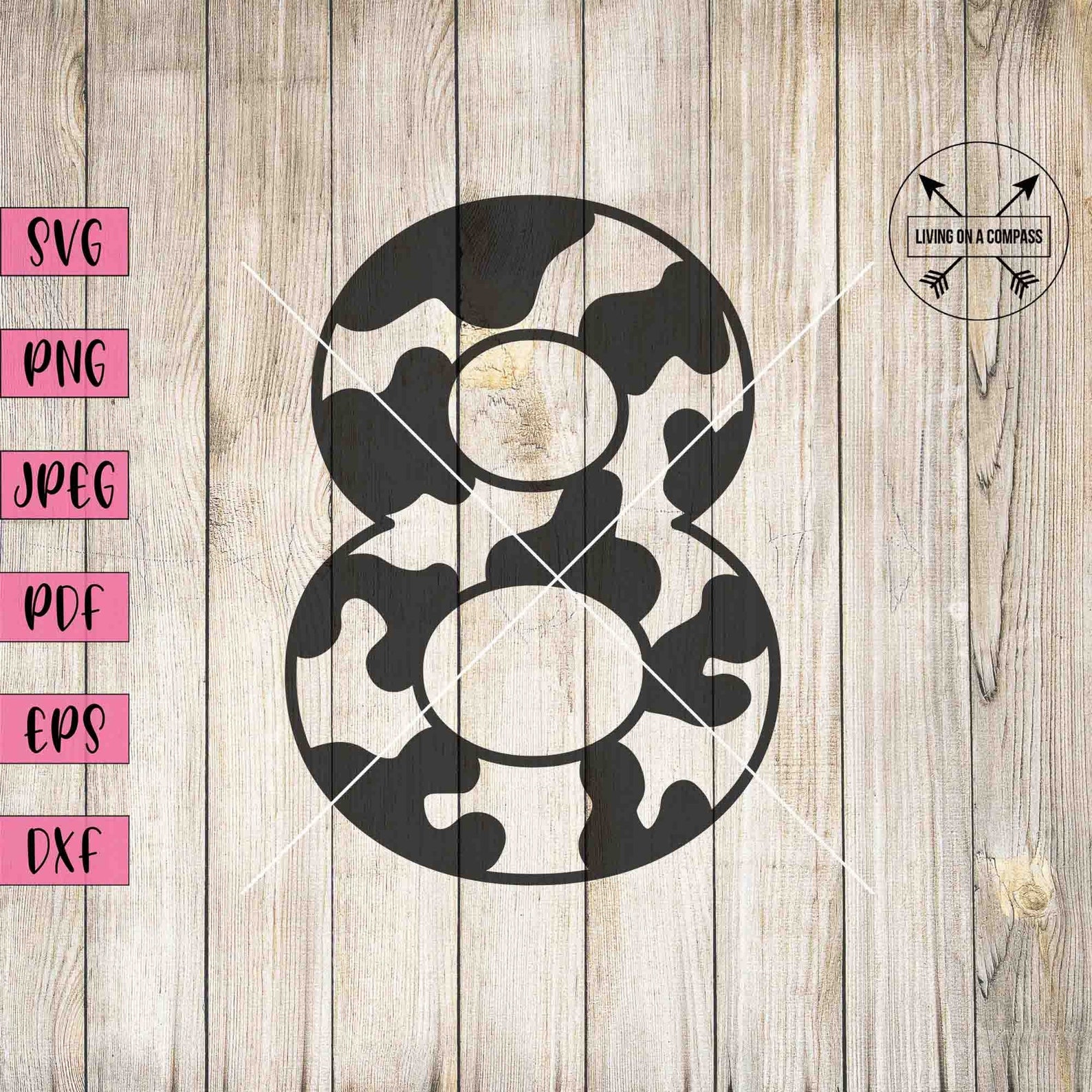 Cow Print Number 8 Svg Number 8 Number Clipart Number - Etsy