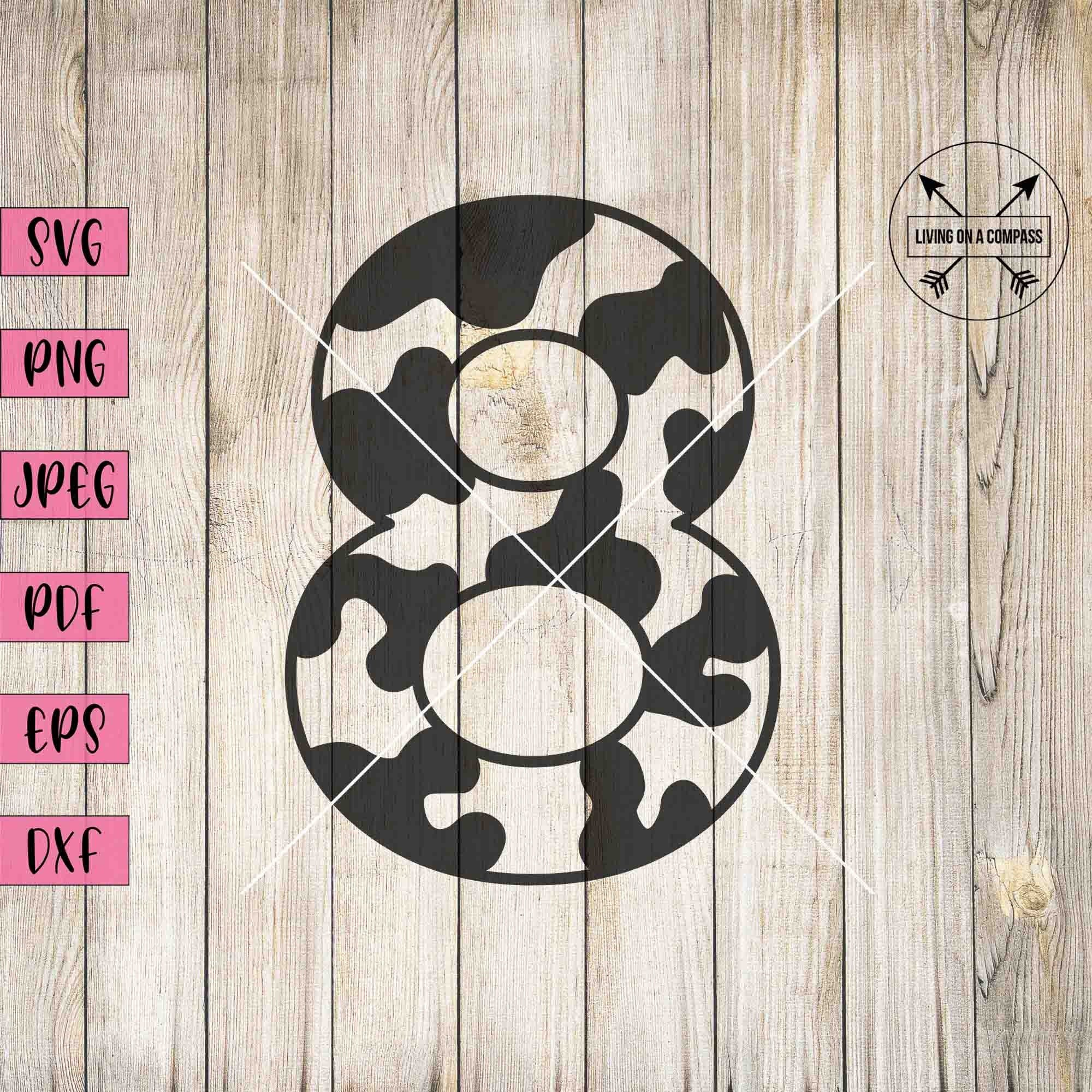 Cow Print Number 8 Svg Number 8 Number Clipart Number - Etsy