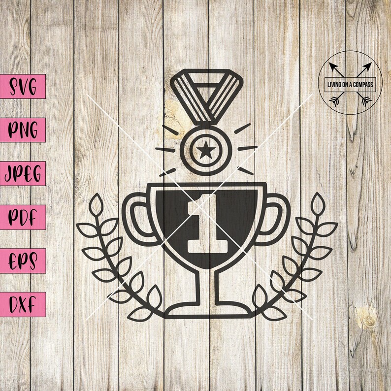 Trophy Svg, Number One Svg, One Svg, Trophy Cup, Custom Trophy ...
