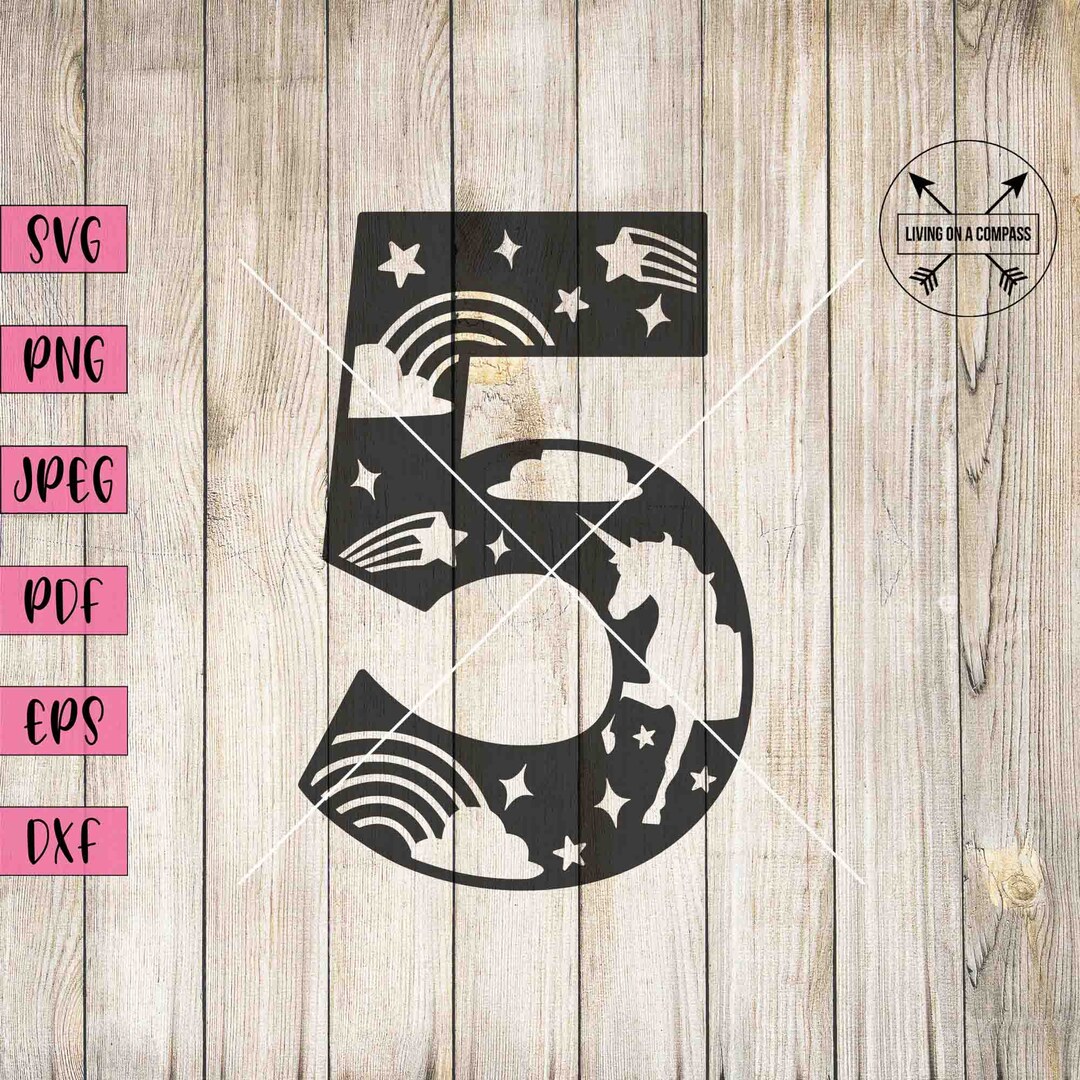 Number 5 Svg, Number 5 Print, Number 5 Sign, 5 Svg, Five Svg, Number ...
