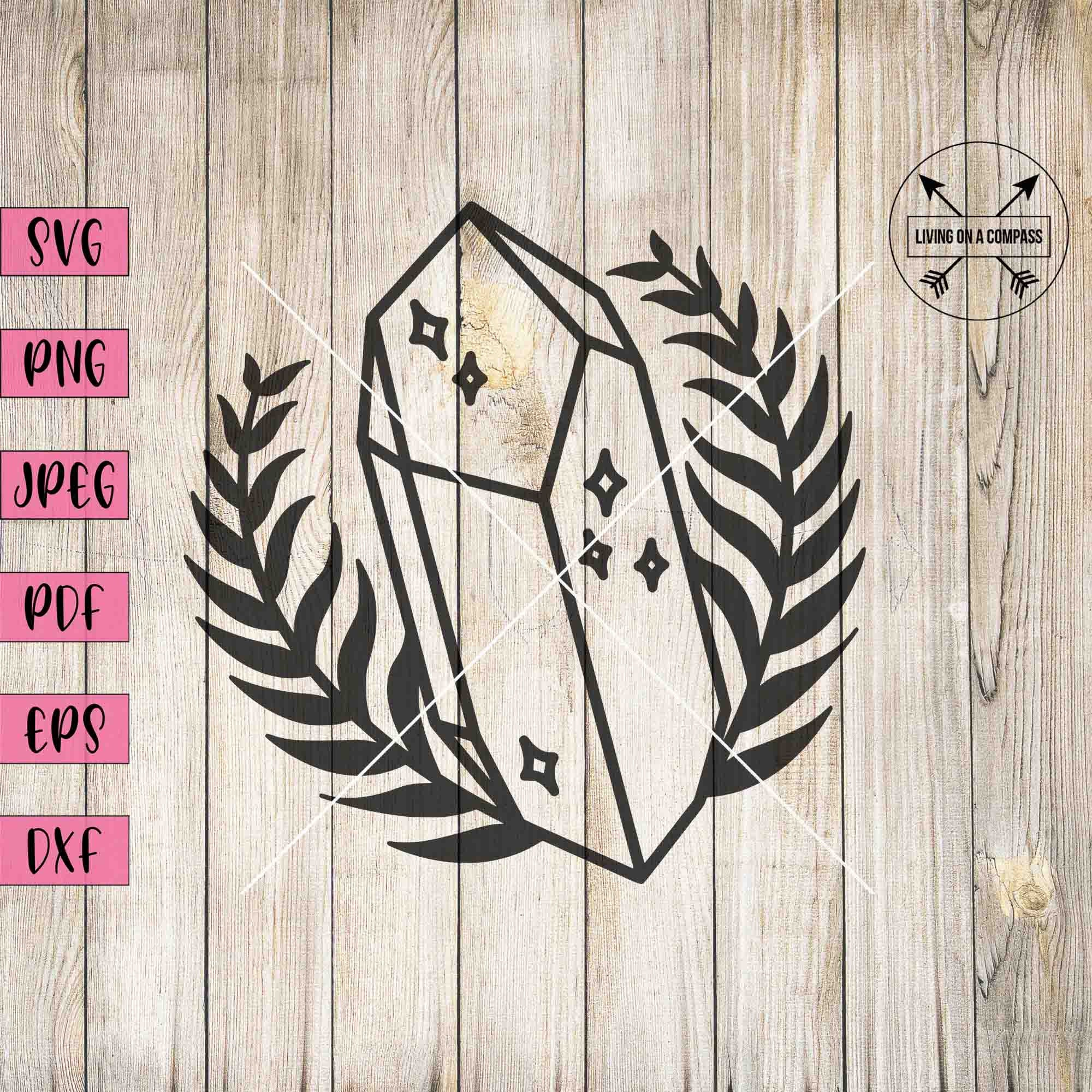 Gem Svg, Crystal Clipart, Crystal Wall Art, Mystical Magic Stickers ...