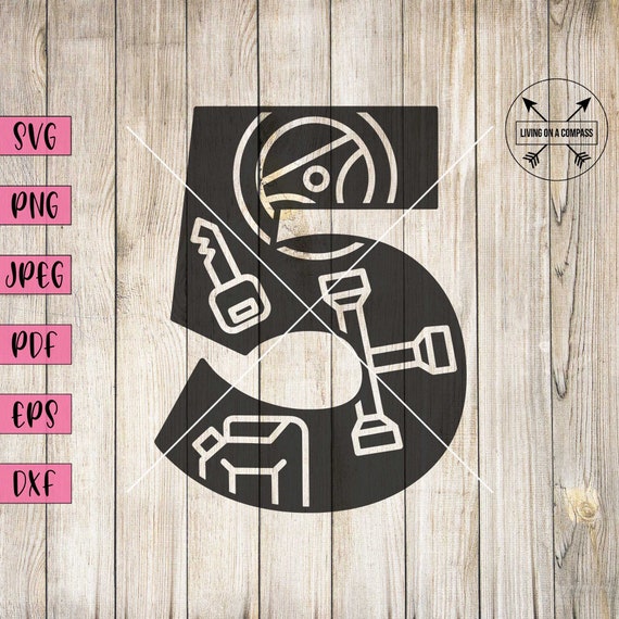 Mechanical Number 5 Svg Automotive Art Cogs Gears Gear Svg - Etsy