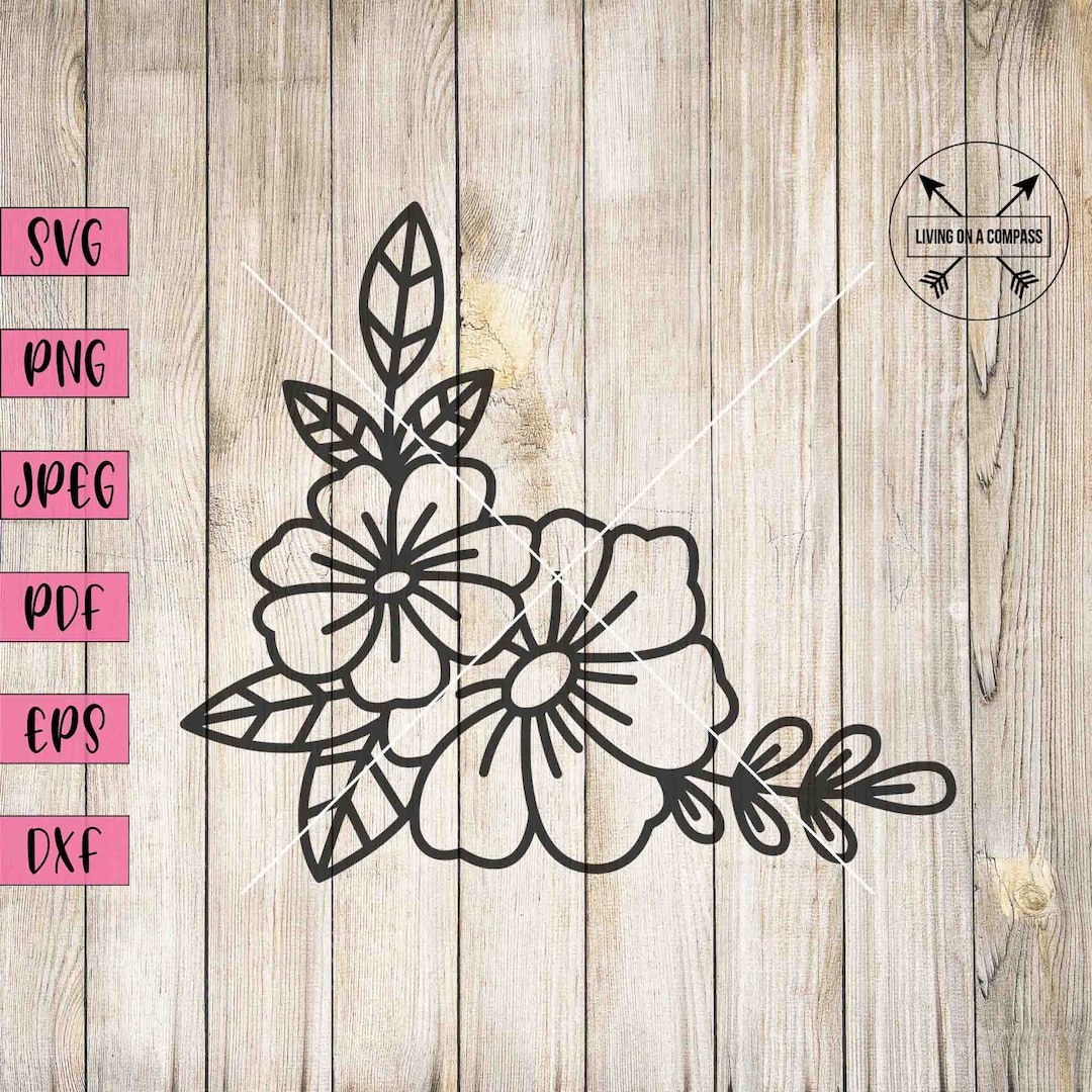 Flower Corner Svg, Floral Corner Svg, Flower Border Svg, Floral Border ...