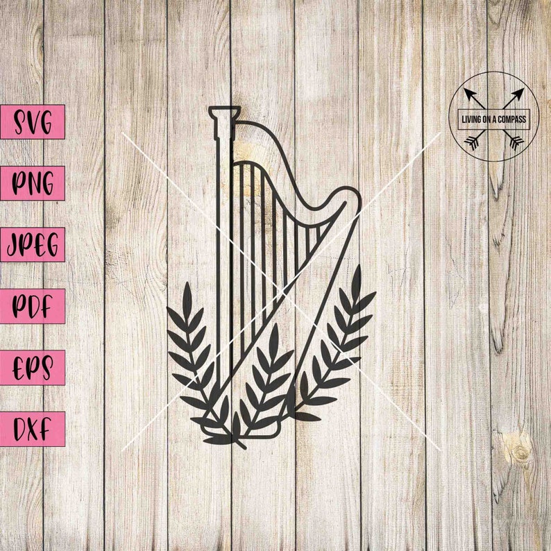 Harp Svg Musical Instrument Music Svg Music Clipart Harp - Etsy