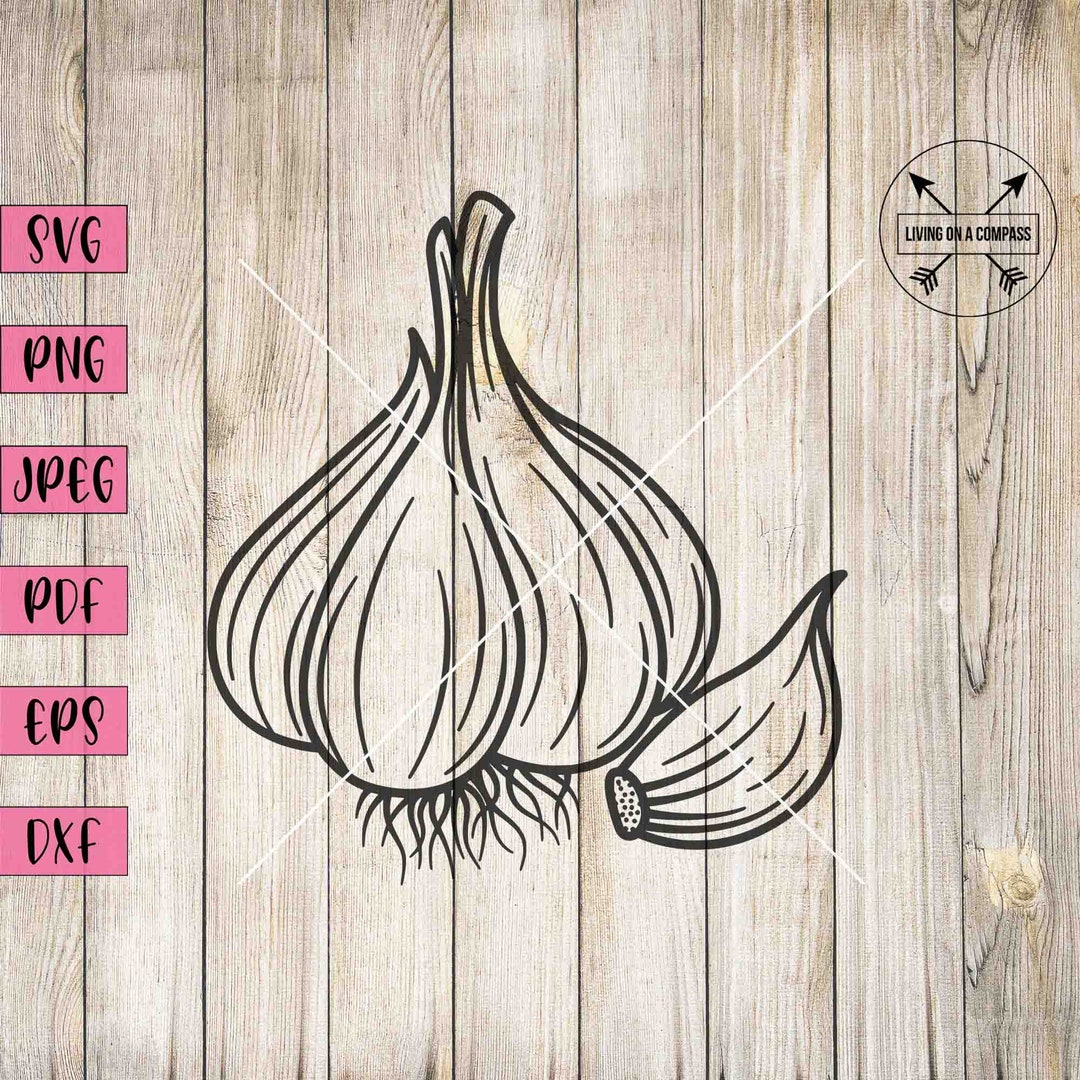 Garlic Svg, Garlic Clipart, Garlic Png, Garlic Cut File, Vegetable Svg ...