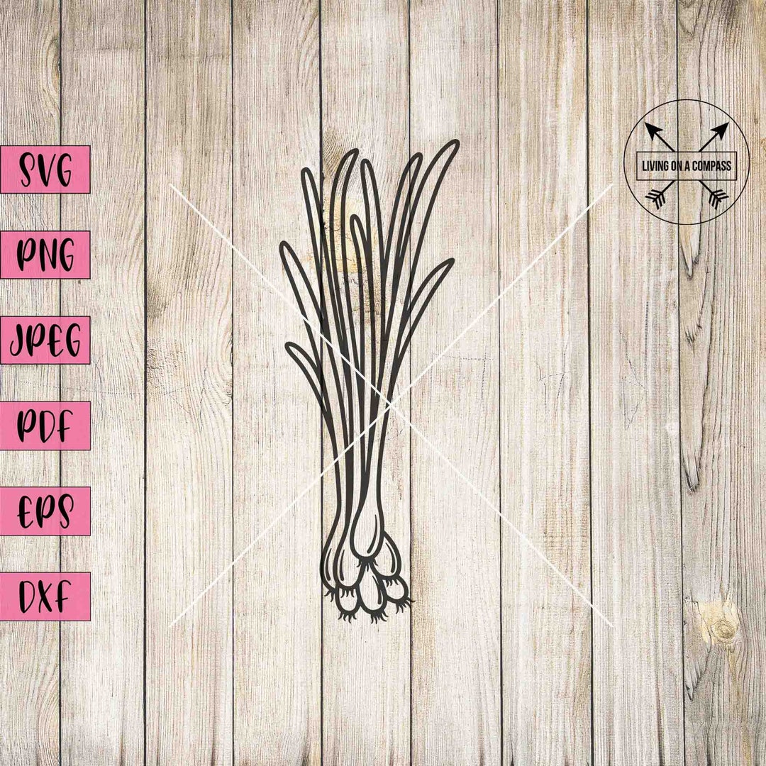 Chives Svg, Chives Png, Chives Clipart, Vegetable Garden Markers ...